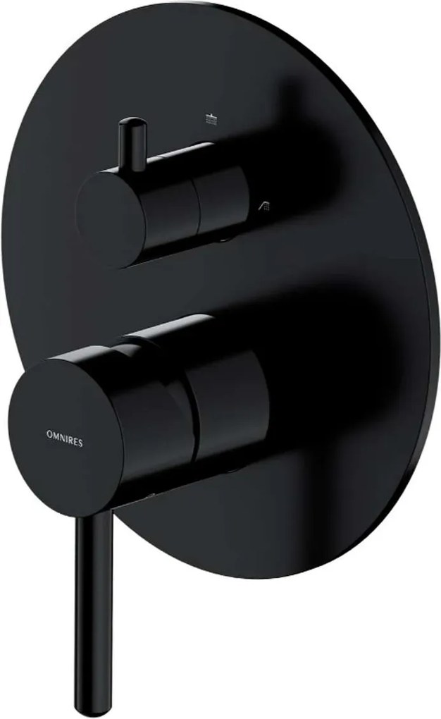 OMNIRES Y - Baterie pod omítku, pro 2 spotřebiče, černá Y1247ROBL