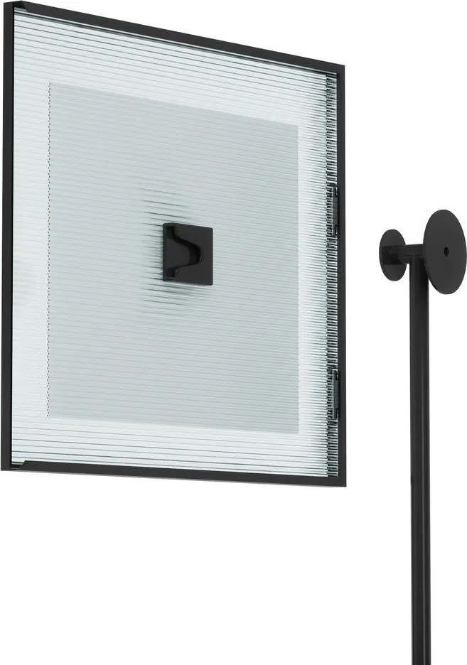 Leskle černý kovový/skleněný rámeček na zeď 57x99 cm Flute – Umbra