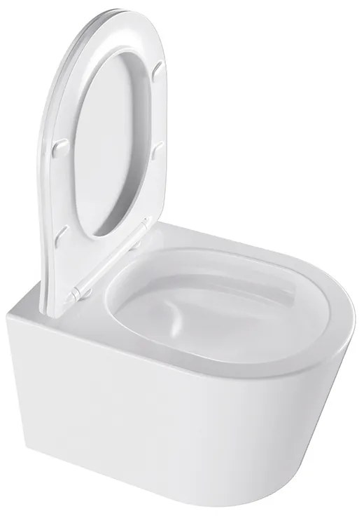 BPS-koupelny Závěsná WC mísa se SoftClose sedátkem HYD-4664, bílá