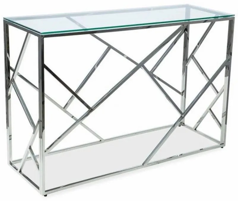 Konzolový stolek ESCADA C 78x40x120, sklo/chrom
