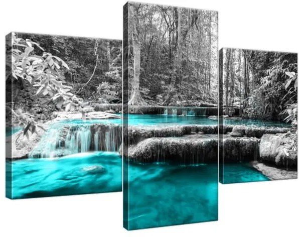Tištěný obraz Modrý vodopád v džungli 90x60cm 2535A_3B