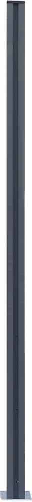 Plotové sloupky tmavě šedé 2 ks 185 cm hliník 148986
