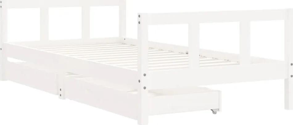 vidaXL Dětská postel se zásuvkami 90x190 cm masivní borové dřevo [834418] Barva: Přírodní