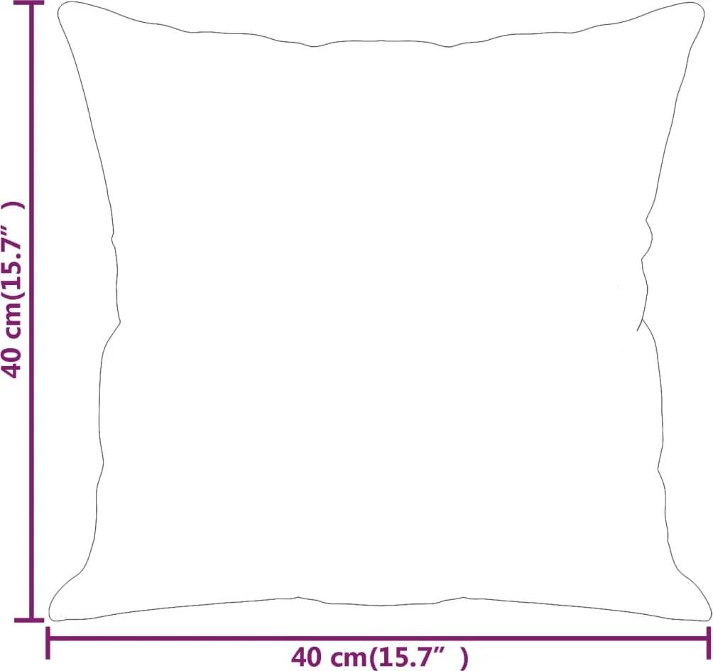 vidaXL Dekorační polštáře 2 ks 40 x 40 cm tkanina z mikrovlákna [349499] Barva: Béžová