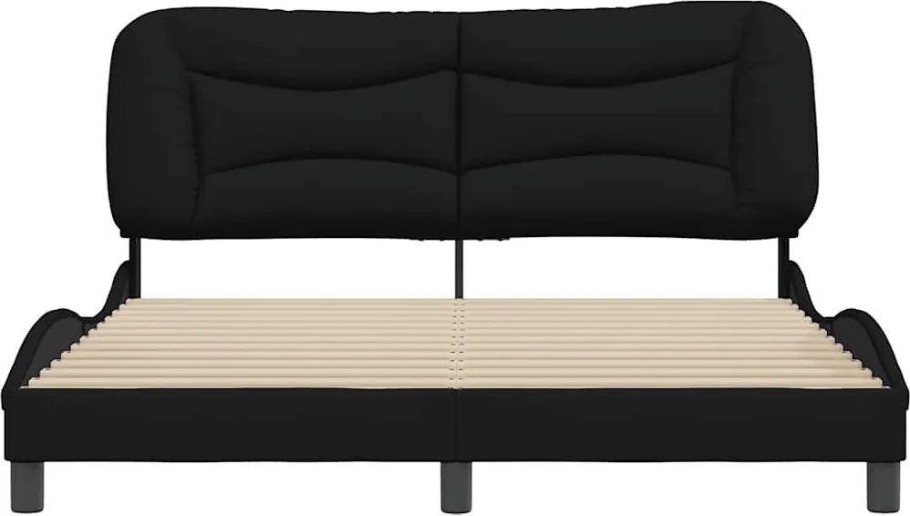 Rám postele bez matrace Hvar černý 160 x 200 cm textil 3207781