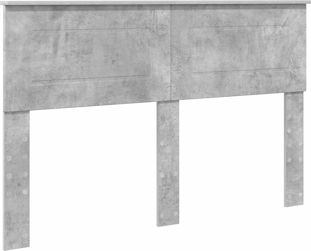 Rám postele s čelo Betonově šedá 140 x 200 cm Kompozitní dřevo 3408847