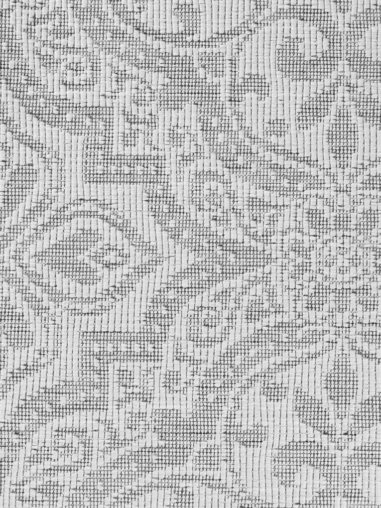 NORTHRUGS, Kusový koberec Duet Rosel 106251 White/Gray kruh - na ven i na doma, 160x160 (průměr) kruh, šedá, chodba / předsíň