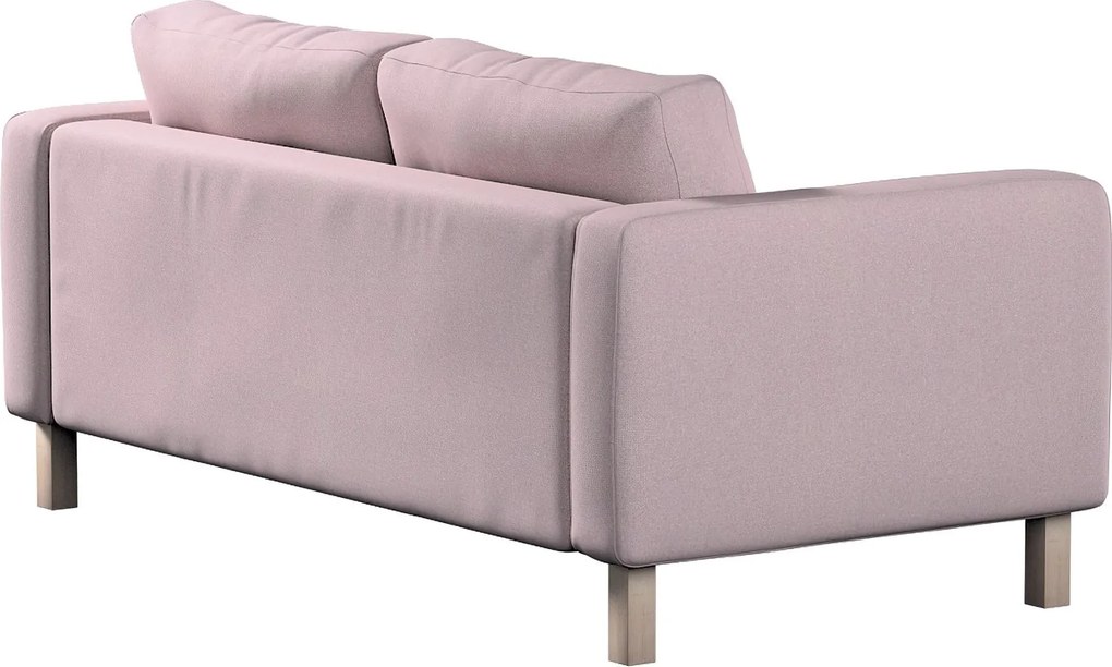 Potah na pohovku IKEA Karlstad 2-místná, nerozkládací, krátký barva růžová látka pletený vzor