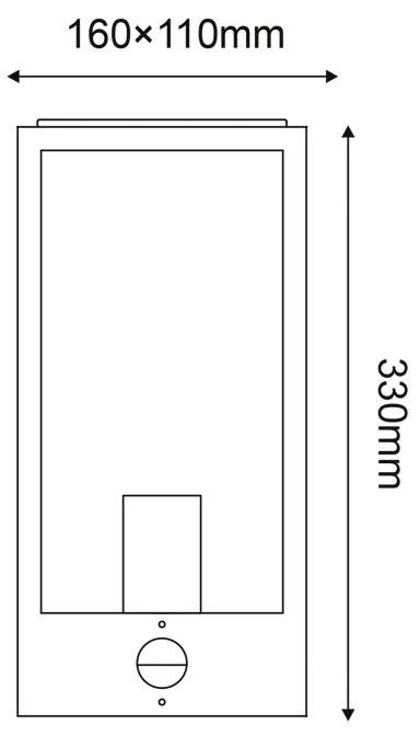 ACA Lighting Venkovní nástěnné svítidlo CELIA max. 60W/E27/230V/IP44, pohybový senzor, černá barva