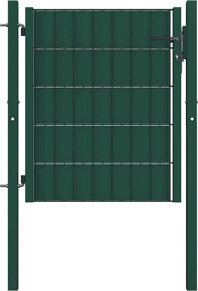 Plotová branka PVC a ocel 100 x 81 cm zelená 145227