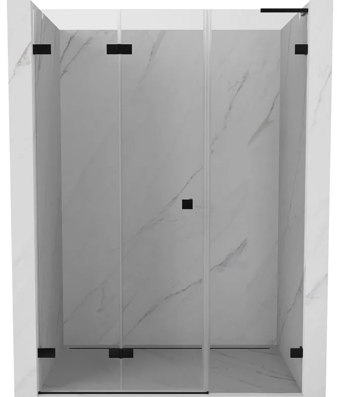 Mexen Lunar-F L sprchové dveře skládací levé 110 cm, transparentní, černé - 836SL-110-050-70-00-L