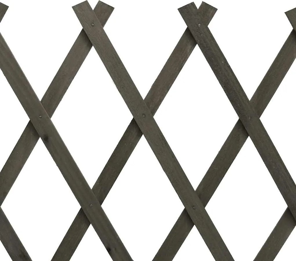 Zahradní trelážový plot šedý 120 x 60 cm masivní jedle 314823