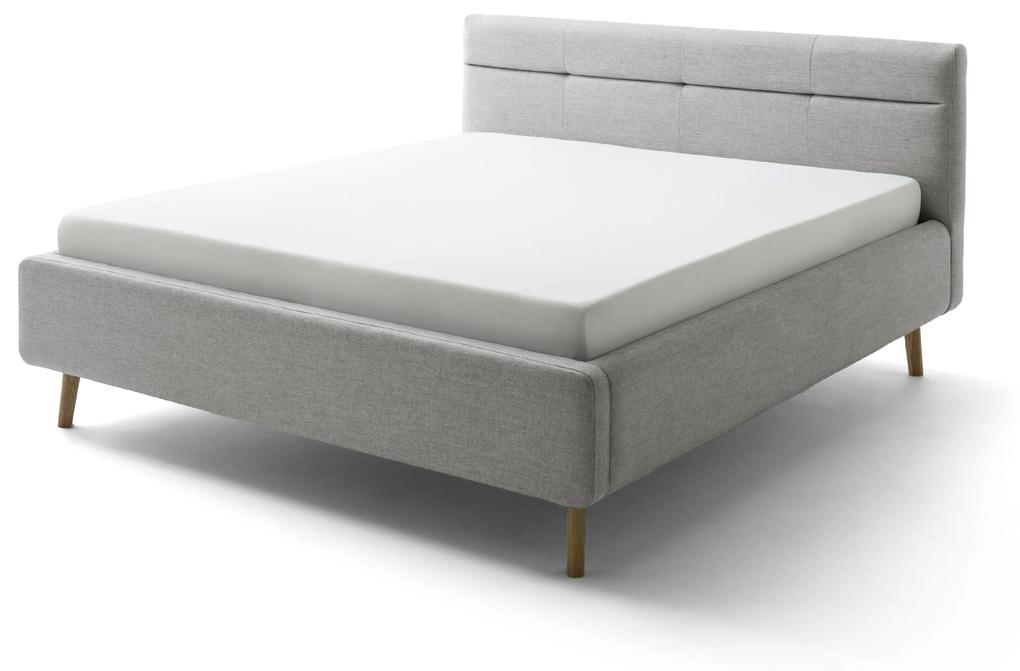 Čalouněná postel LOTTE 180x200 s úložným prostorem, tmavě šedá