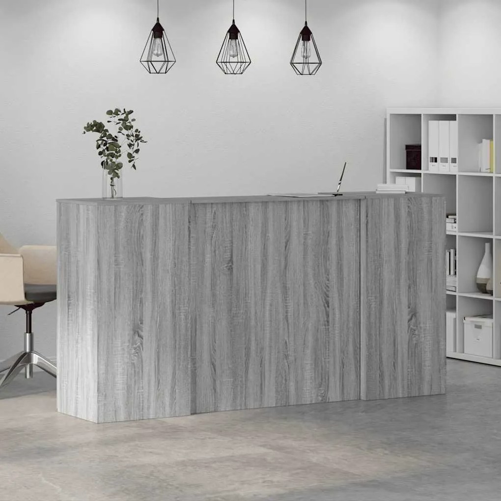 Recepční stůl hnědý dub 200x50x103,5 cm kompozitní dřevo 3324219