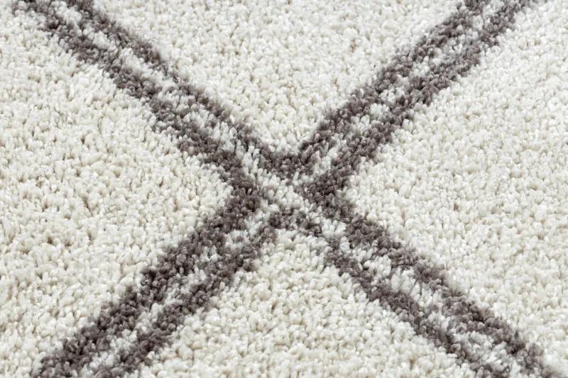 Dywany Łuszczów Kusový koberec Berber Asila cream and brown kruh ROZMĚR: 160x160 (průměr) kruh