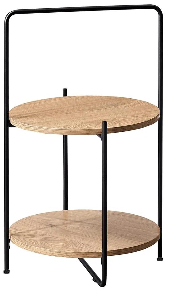 Příruční stolek Larni (dub + černá). 1034347