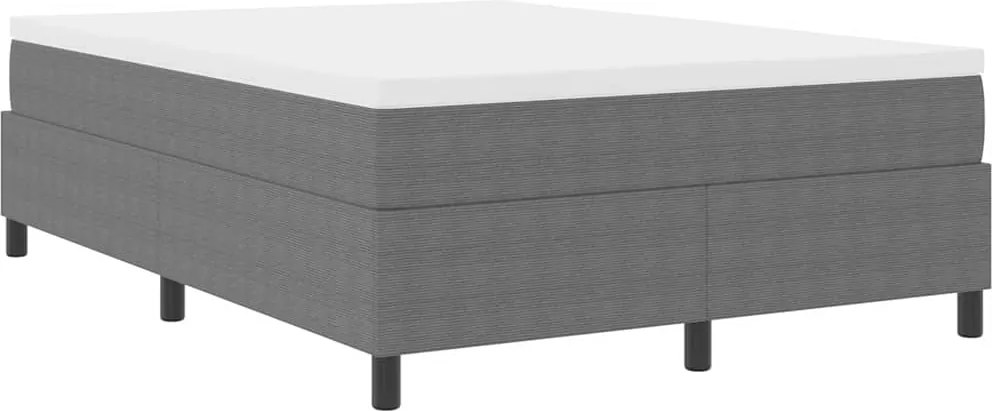 Postel s boxspringem Světle šedá a bílá 140 x 190 cm 3337462
