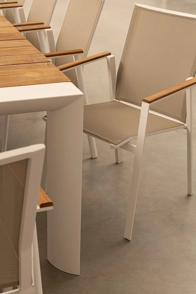 BIZZOTTO rozkládací zahradní stůl CAMERON 253/319/384x100 cm bílý 0663381