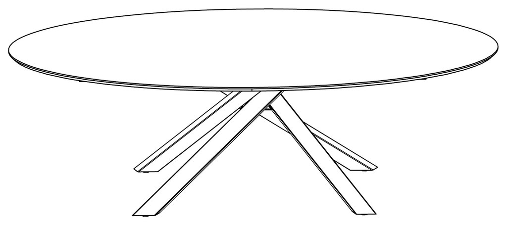 TENZO Oválný jídelní stůl COX 240x120cm 9003708916
