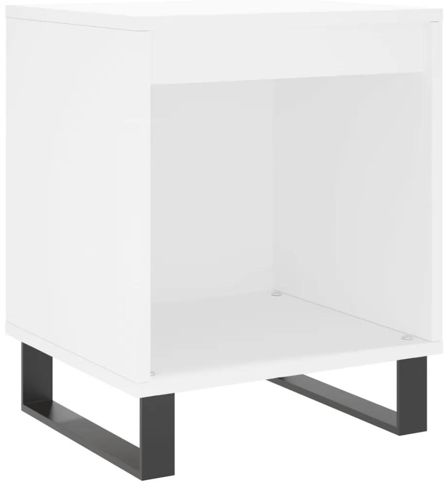Noční stolek bílá 40x35x50 cm kompozitní dřevo
