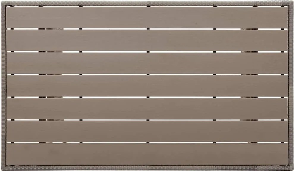 Zahradní stůl šedý 120 x 70 x 66 cm polyratan 316584