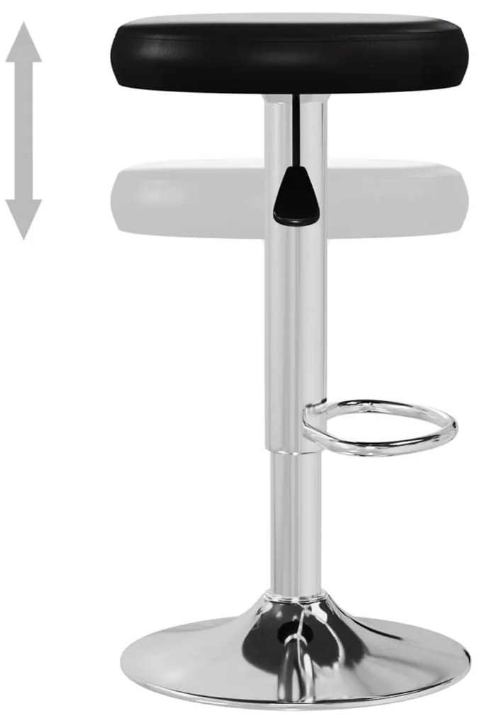 vidaXL Marketos Barové stoličky 2 ks černé umělá kůže