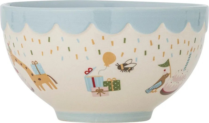Světle modrá/krémová dětská miska z kameniny ø 13,5 cm Celebrate – Bloomingville Mini