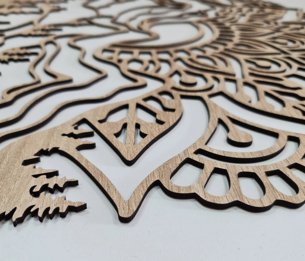 dřevo života Dřevěná mandala MANDALA HORY Zvolte rozměr (cm): 60x60, Zvolte barvu dekoru: Černá