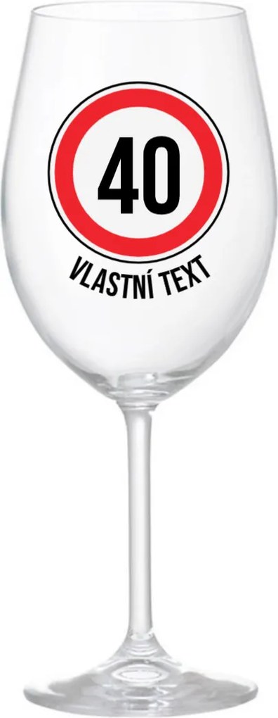 Personalizovaná sklenice - narozeninová dopravní značka