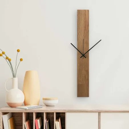 Dřevěné dubové nástěnné hodiny moderní design I SENTOP MAS019-AMBER