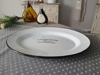 Smaltovaný servírovací talíř