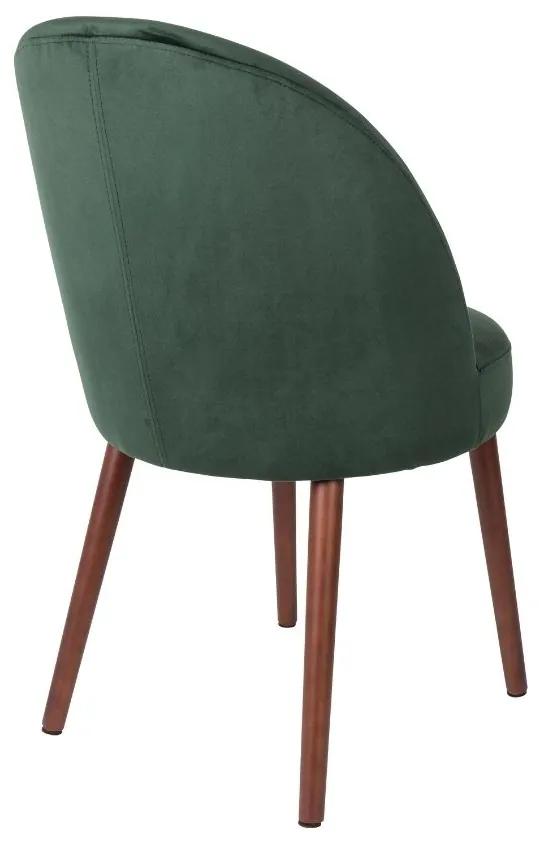 OnaDnes -20% Zelená sametová jídelní židle DUTCHBONE Barbara