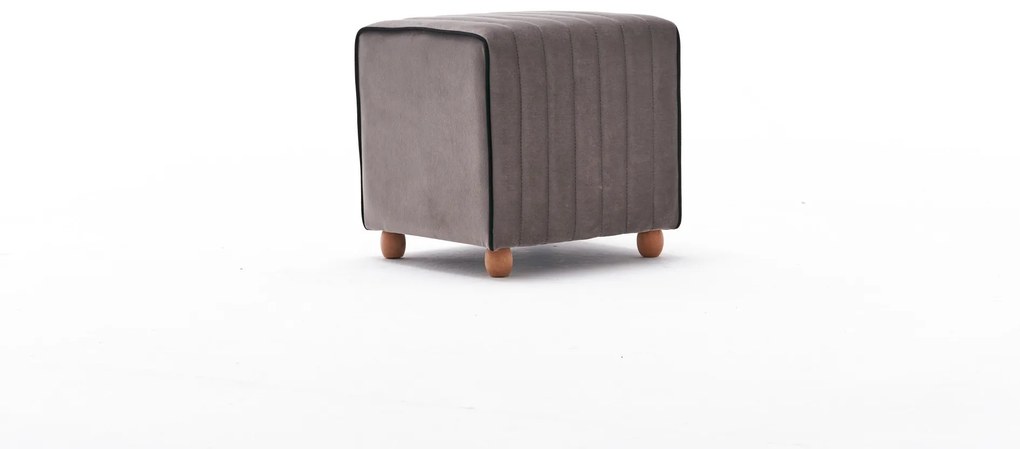 Atelier del Sofa Taburet Mona Puf - Grey, Šedá