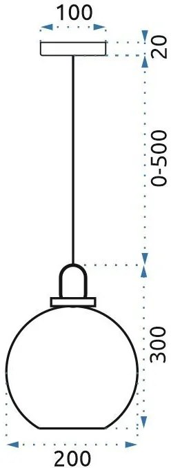 Toolight - Závěsné svítidlo ze skla 1xE27 60W APP442-CP, zlatá, OSW-05633