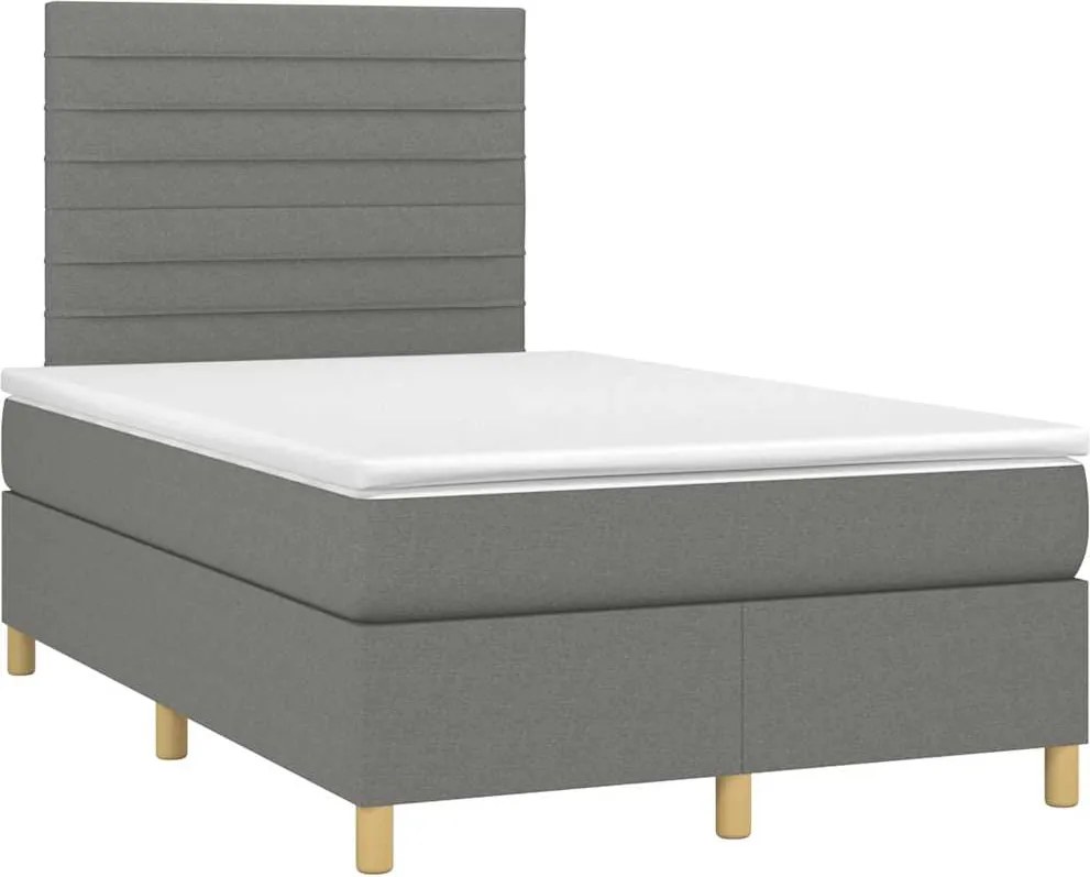 Box spring postel s matrací tmavě šedá 120x190 cm textil 3269938