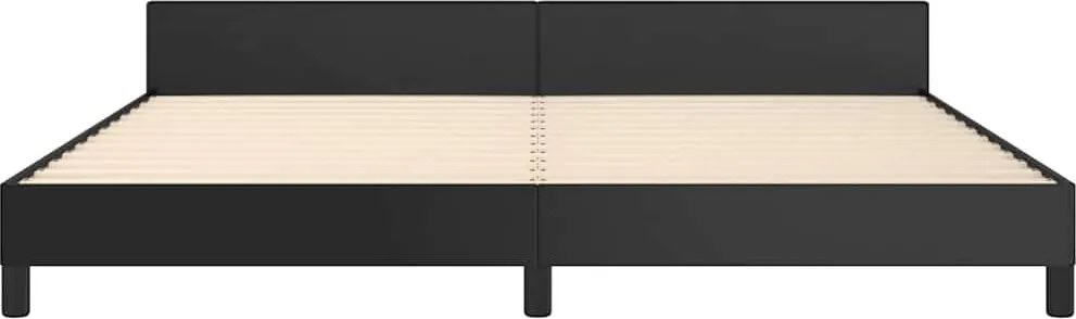 Rám postele s čelem černý 200x200 cm umělá kůže 3125469