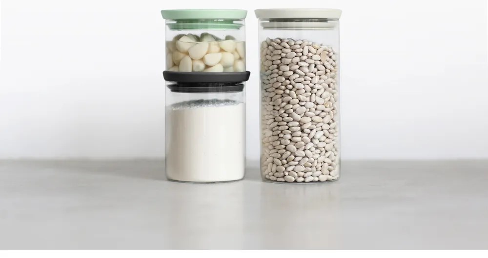 Brabantia Sada 3 ks skleněných dóz mix barev