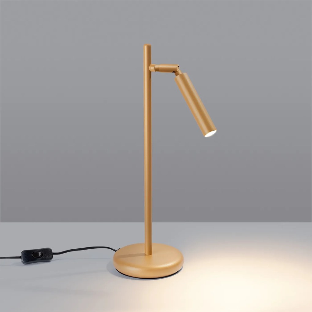 Stolní lampa Pastelo, 1x zlaté kovové stínítko