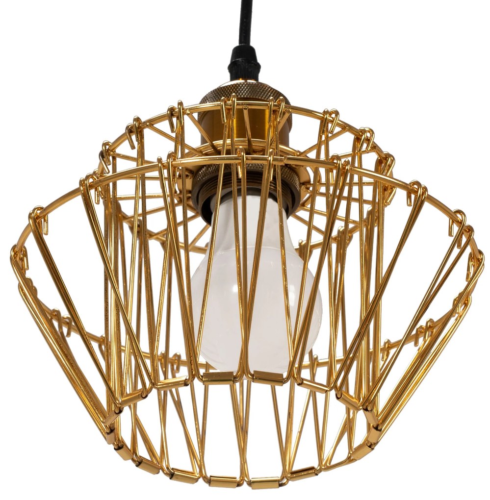 Toolight - Závěsné svítidlo E27 60W APP942-1CP Set 36cm, retro zlatá, OSW-07005