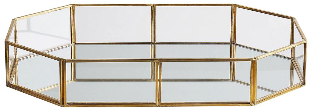 Zrcadlový dekorativní podnos zlatý CHABRIS Beliani