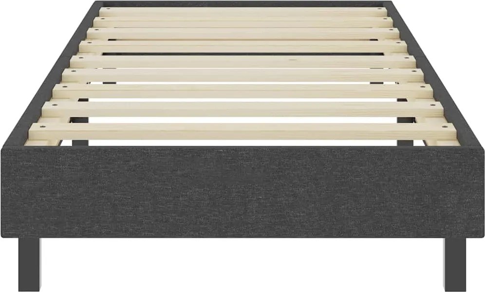Postel boxspring tmavě šedá textil 100 x 200 cm 3054706