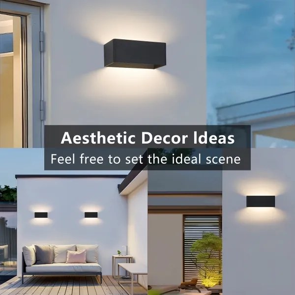 Brilagi - LED Venkovní nástěnné svítidlo DONNANI LED/7W/230V 20 cm černá IP44