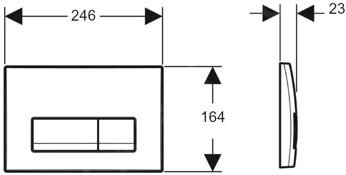 Geberit Delta 50, splachovací tlačítko, chrom lesklý, 115.119.21.1