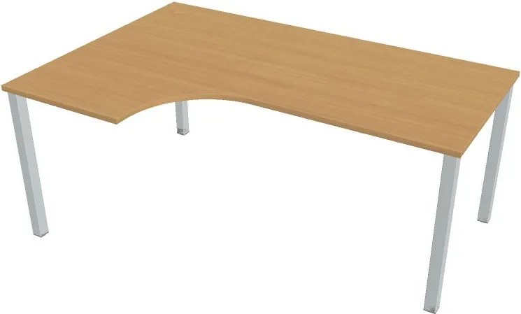 Kancelářský stůl Hobis Ergo pravý UE180060P, deskaakát, černá černá