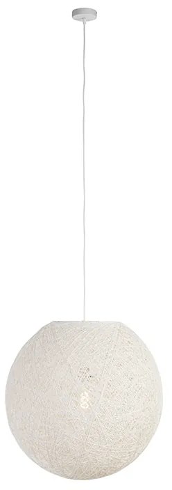 Venkovská závěsná lampa bílá 60 cm - Corda