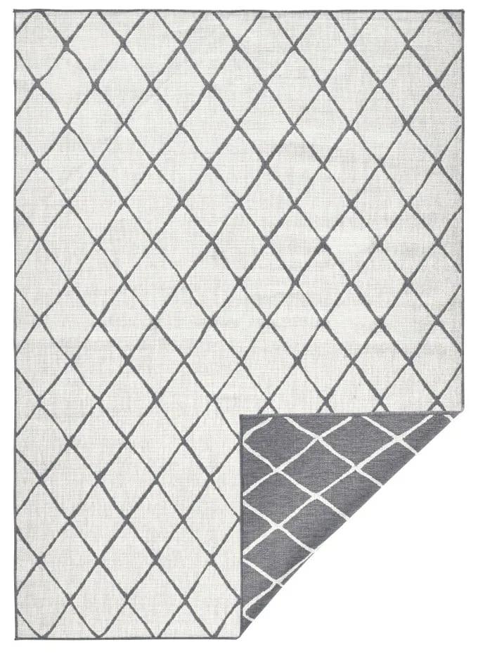 Šedo-krémový venkovní koberec Bougari Malaga, 80 x 150 cm