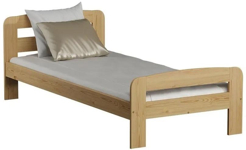 Dřevěná postel Klaudia 90x200 + rošt ZDARMA (Barva dřeva: Ořech)