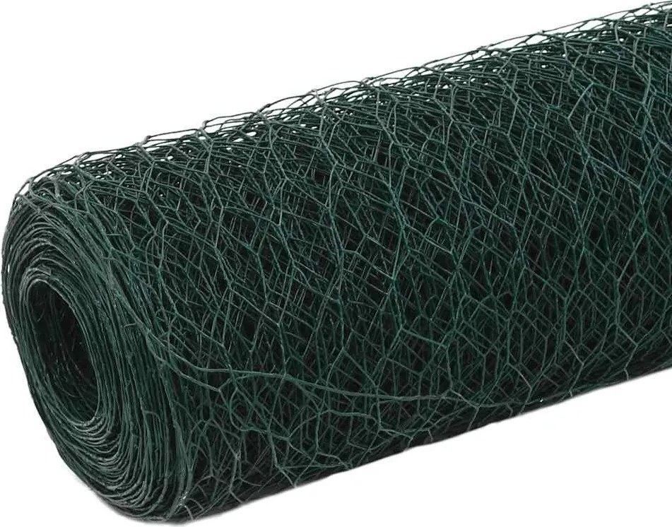 Pletivo ke kurníku ocel PVC vrstva 25 x 1,2 m zelené 143266