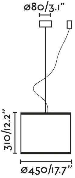 FARO 64314-49 - Lustr na lanku MAMBO 1xE27/15W/230V pr. 45 cm ratan/černá