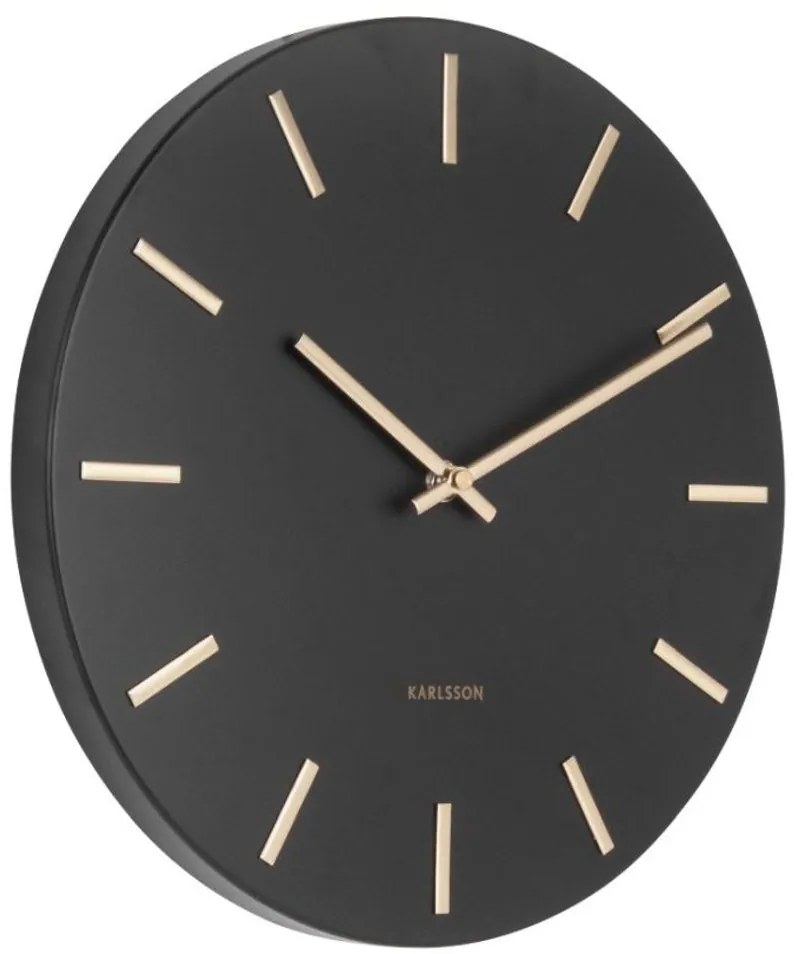 Designové nástěnné hodiny KA5821BK black Karlsson 30cm